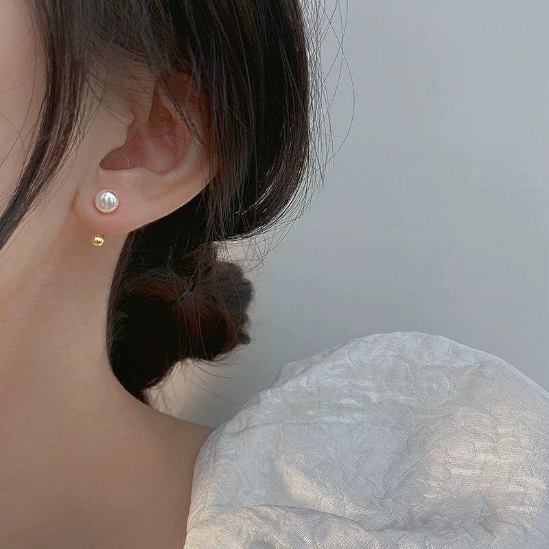 Anting-anting Mutiara Alamiah berbentuk U, Perak S925 Sterling - TikTok ...