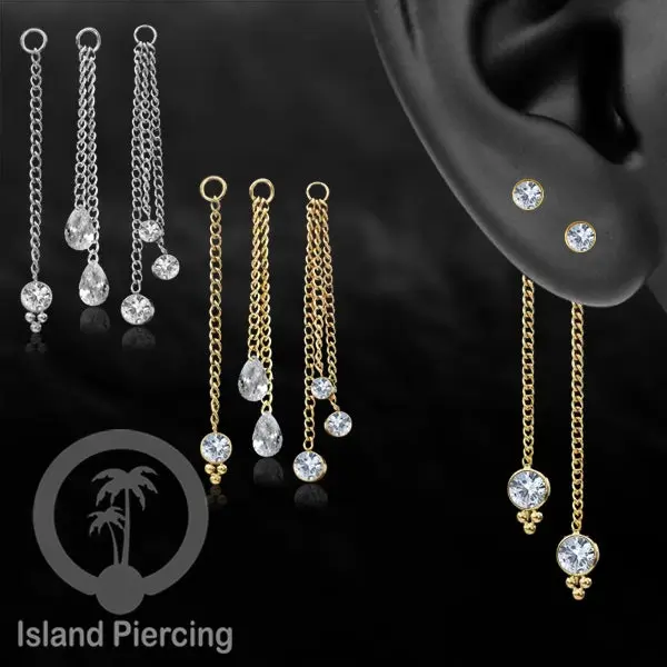 Body Jewelry Charm Chain bisa dekorasi Tindik Perhiasan lain warna ...