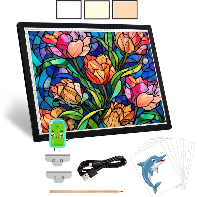 Rechargeable A3 Light Table - Light Box for Tracing 3 Colors - TikTok Shop