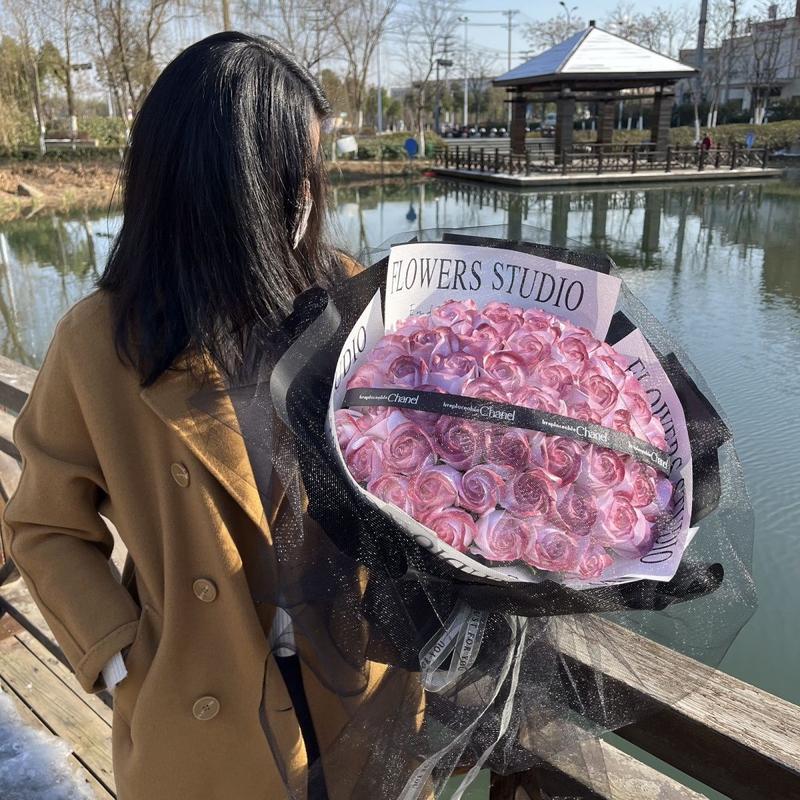 Sejambak Bunga Segar, Gaya Eropah Timur, Sabun Mawar Biru, Penghancur ...