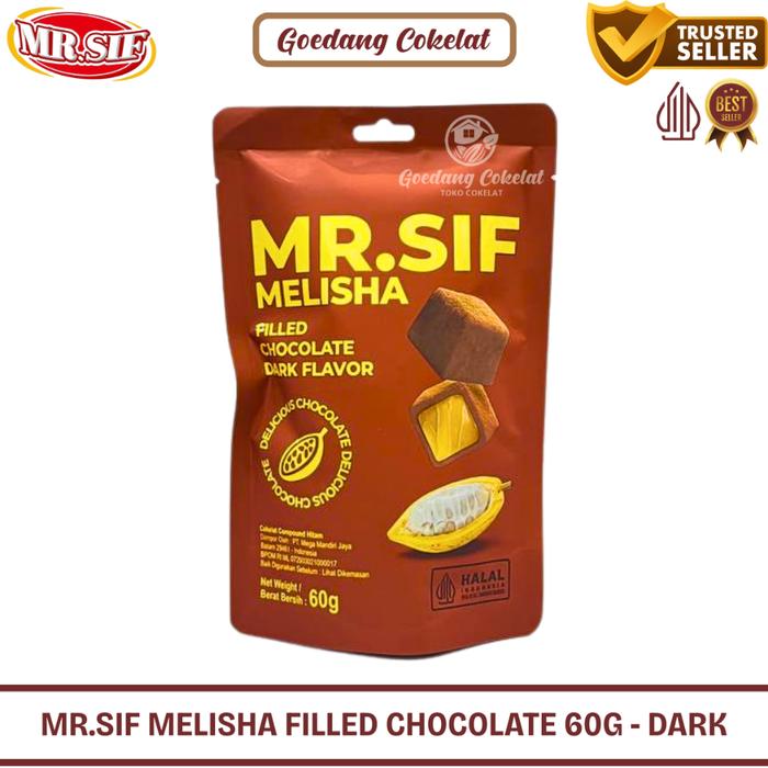 Promo MR. SIF Melisha Filled Chocolate Milk Dark Matcha 60g - Cokelat ...