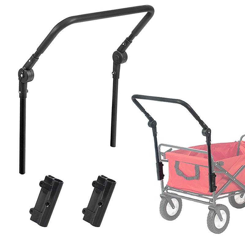 Foldable Folding Cart Push Handle Wagon Cart Equipment Black ...