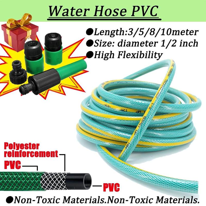 3/5/8/10Meters Soft DIY Garden Hose Flexible Water Hose PVC With ...