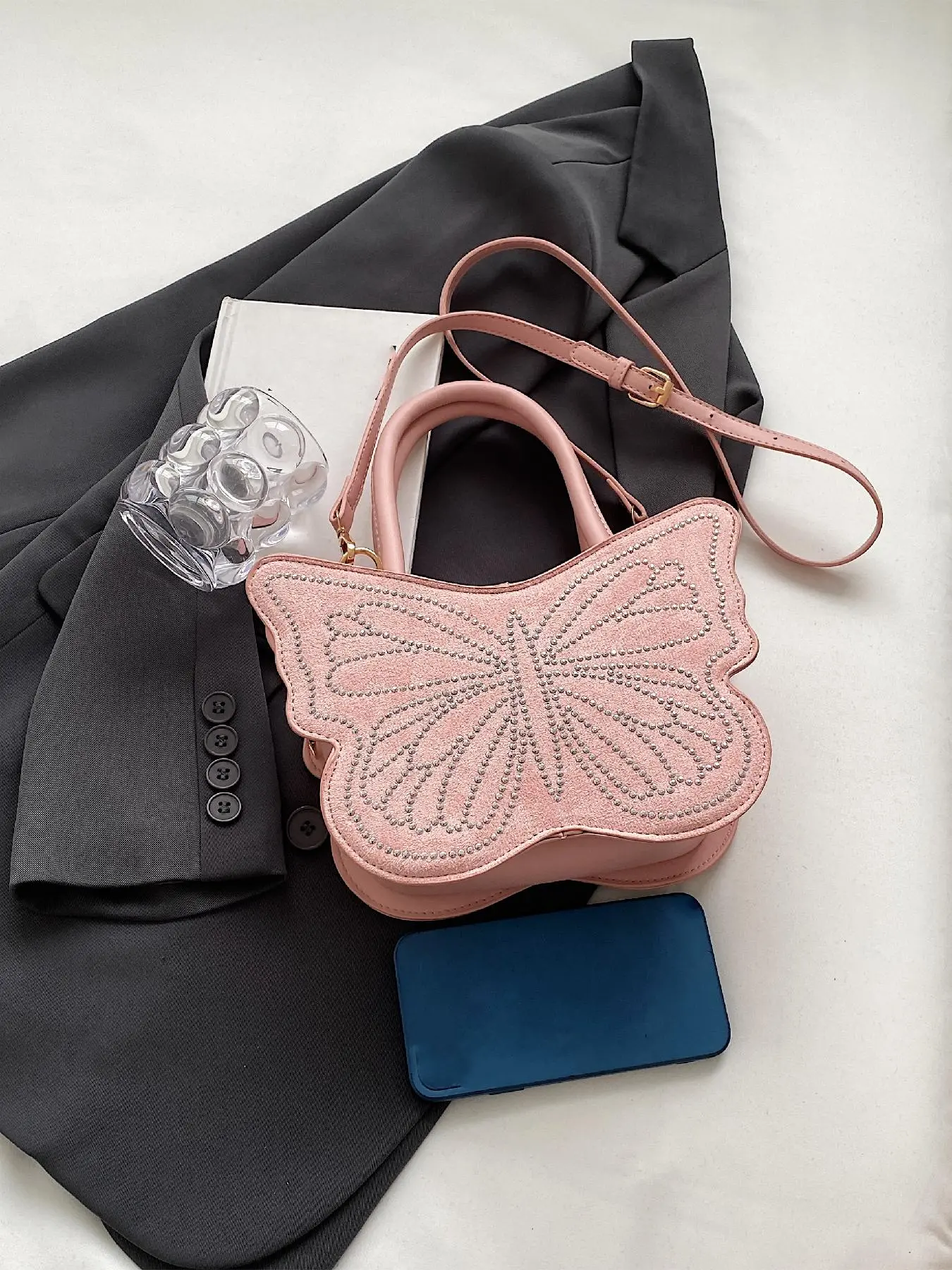 Punk Butterfly Decorated Handbag, 1 Piece Women's Fashion Rivet Decor ...