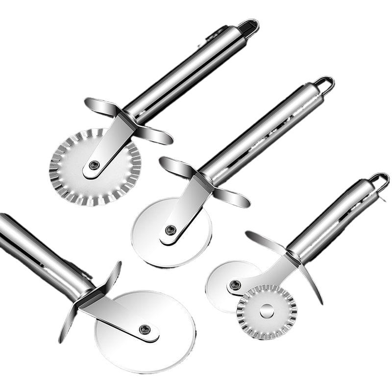 Stainless steel pizza hob single double wheel roller wipe spatula oven ...