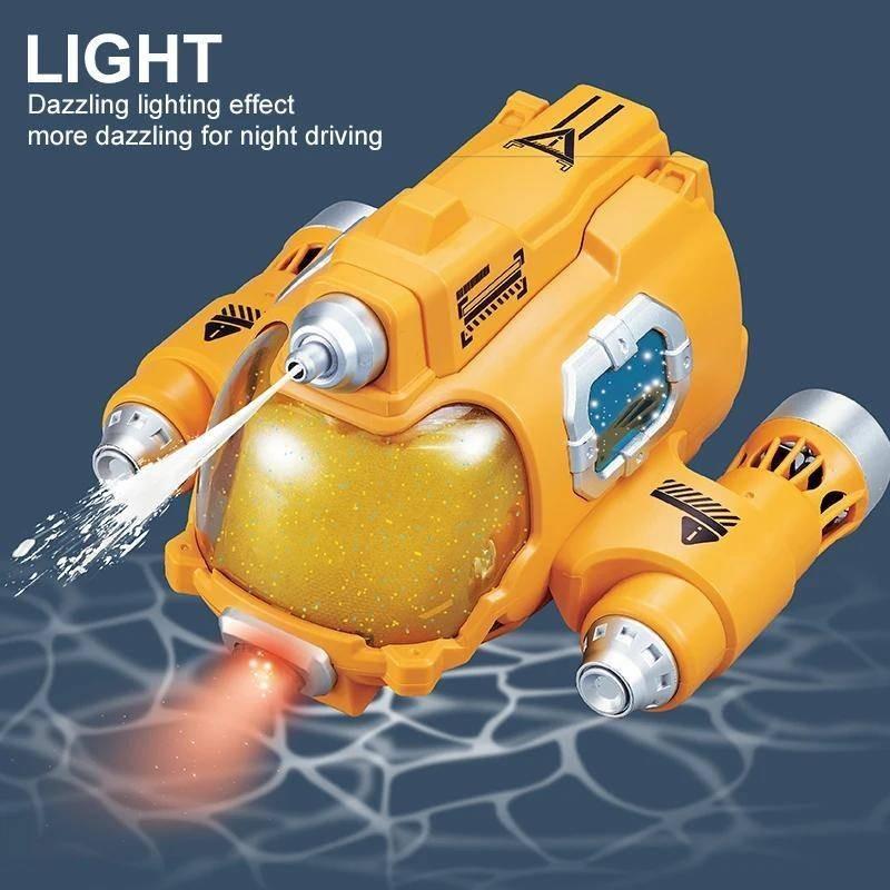 RC Water Spray Submarine Battle Boat 2.4GHz Remote Control Motorboat ...