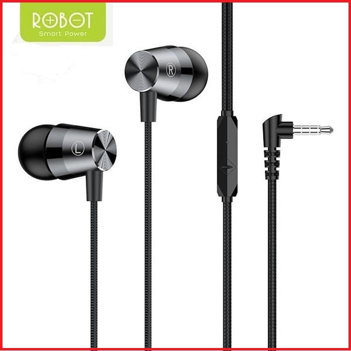 Earphone Robot RE101S Handsfree Stereo Bass Vivan Wired Headset - Shop ...