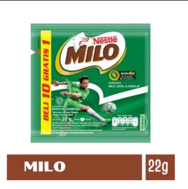 Milo Active Go sachet @22g (1 renceng isi 10 free 1 pcs) - Shop | Tokopedia