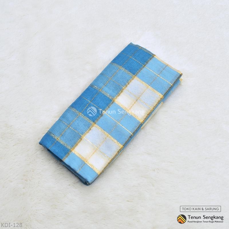 Sarung Bugis Kotak Kadei Asli Sutra Makassar Biru Muda Putih - Shop ...
