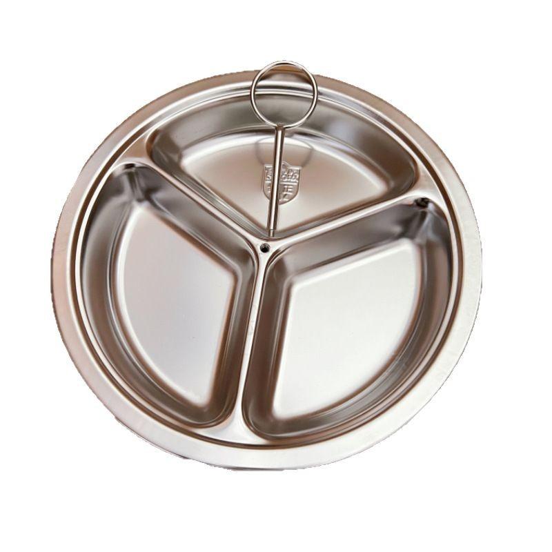 304 Stainless Steel Steamer Basket with Handle, Three-Compartment ...