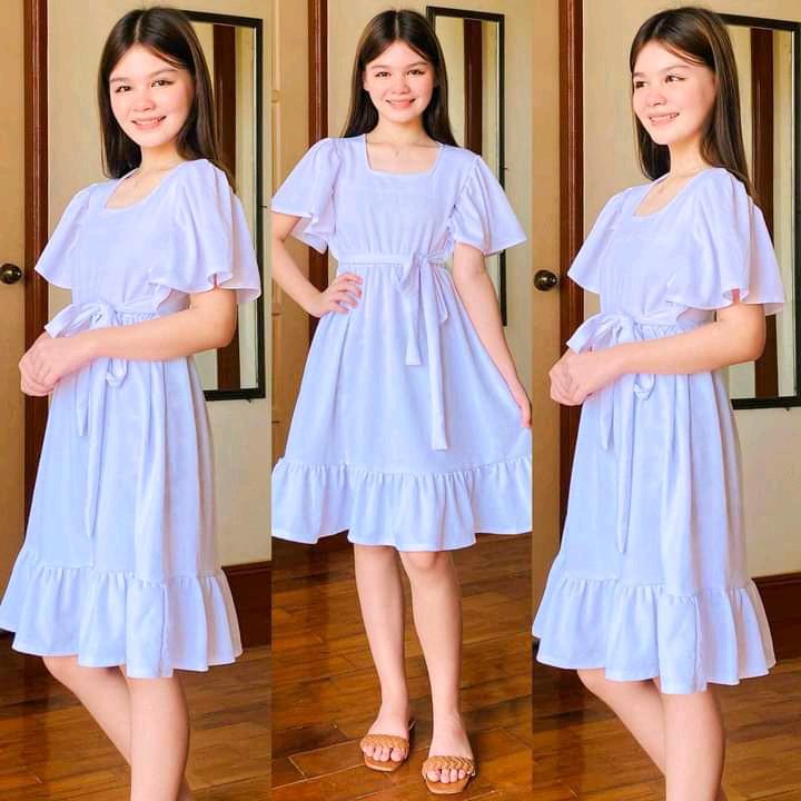 PRETEENS 9-12 PLAIN WHITE DRESS FOR FORMAL EVENT GRADUATION, - TikTok ...