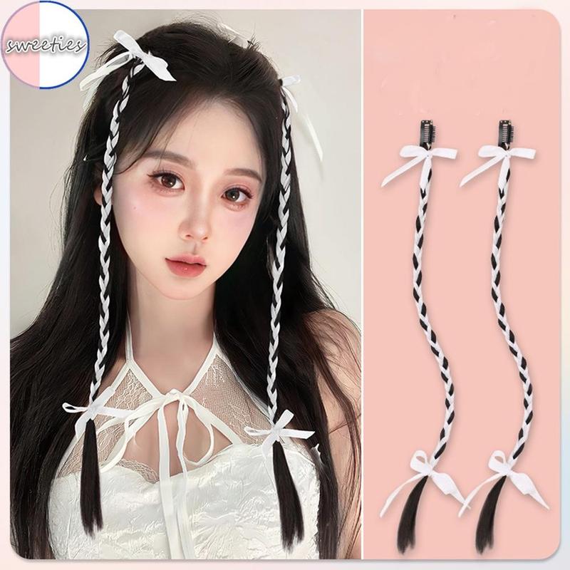 Yankun 2PC Ballet Style Girls Sweet Cool Braided Ponytail Wi - TikTok ...