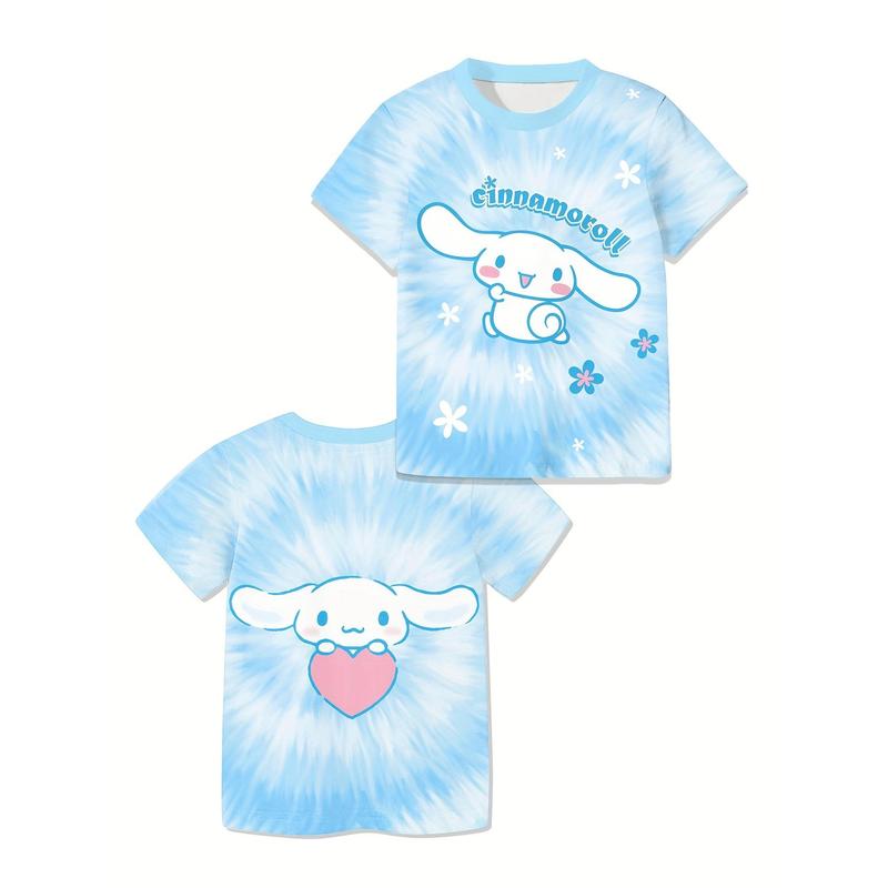 Cinnamoroll Knotted Dyed Round For Children-Cartoon Print, Short ...