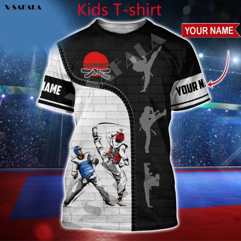 Kemeja-T Gaya Sukan Kanak-kanak, Tinju, Gusti, Taekwondo, Bercetak ...
