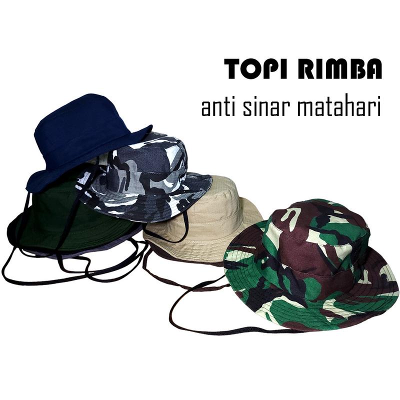 Topi Gunung Rimba Untuk Hiking Camping Anti Panas Matahari Polos - Shop ...
