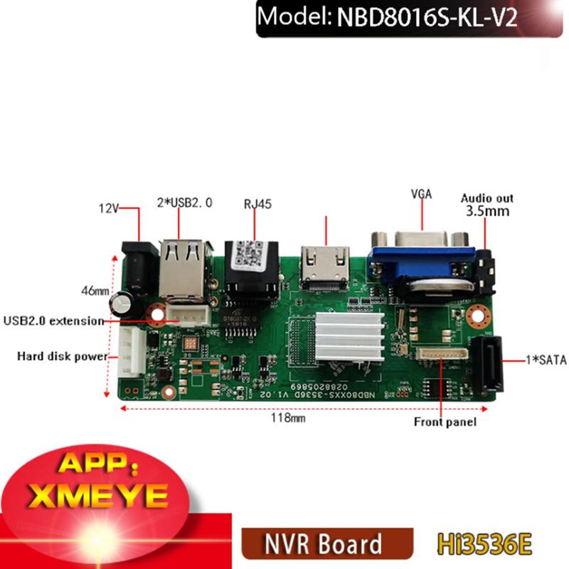 H265/H264 16CHx4K 5MP NVR Network Digital Video Recorder 1 SATA ...
