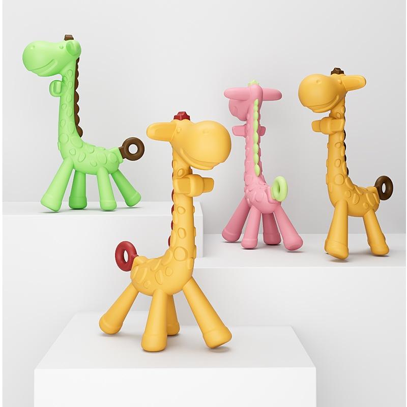 [READY STOCK]Baby Toys Silicone Teether Giraffe with case Food - TikTok ...