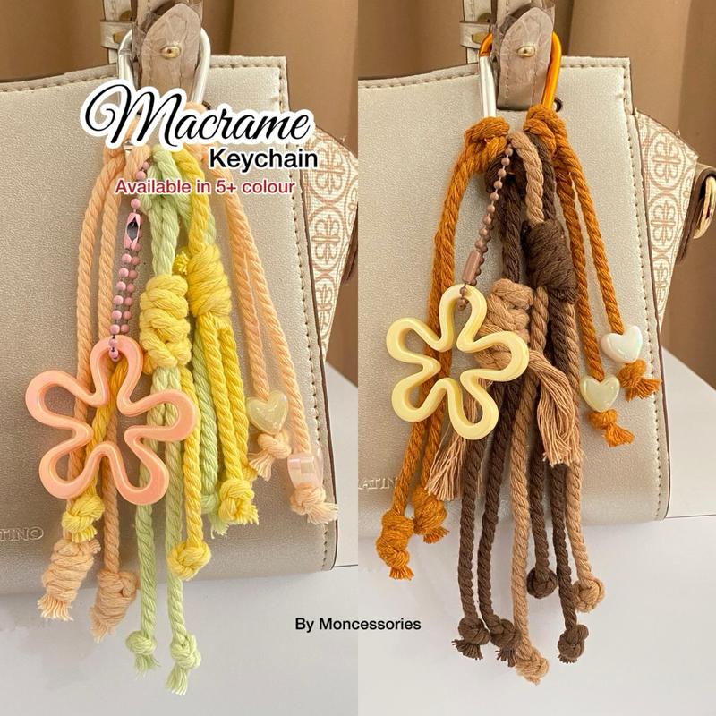 Gantungan Tas Tali Ikat Macrame/ Bag Charm Tali Macrame Rumbai ...