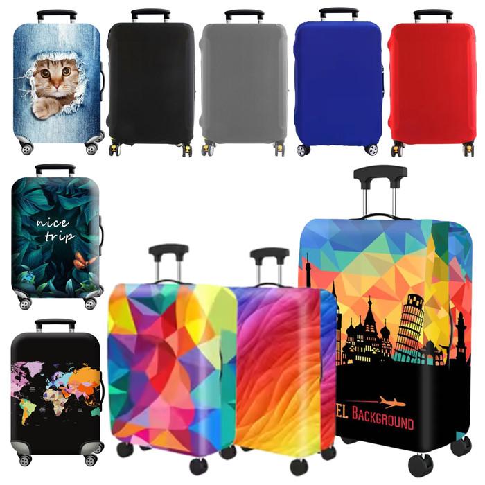 Cover Sarung Koper Travel Motif Polos Suitcase Size 18 20 22 - Shop ...
