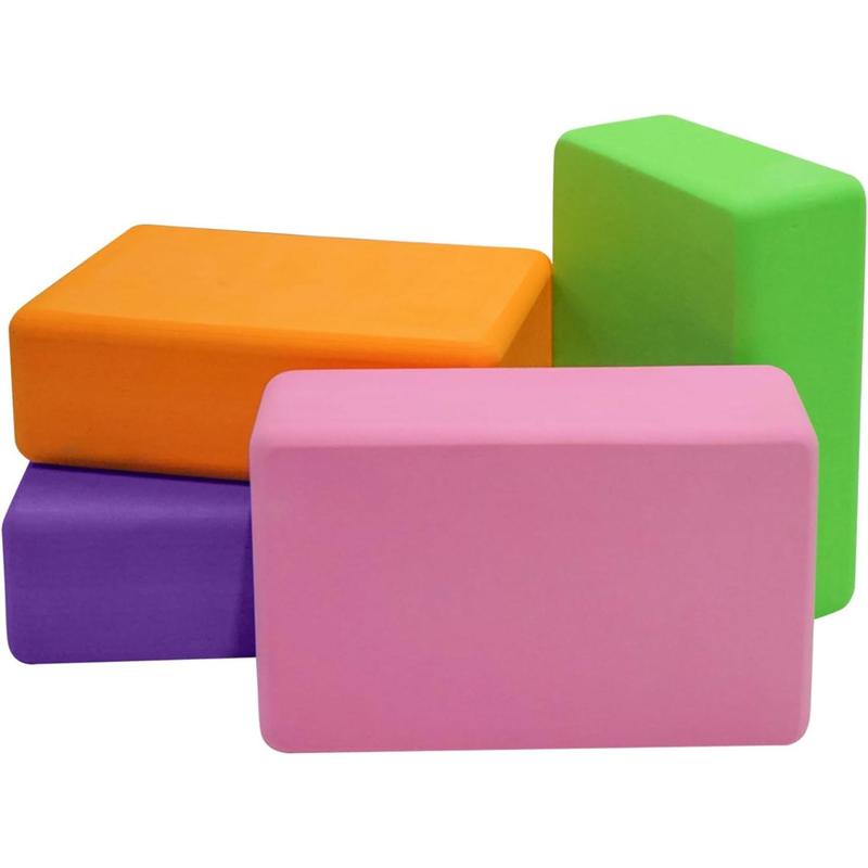 Yoga Blocks 4 Pack - Premium EVA Foam Bricks for Pilates Workout ...