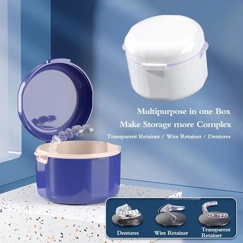 Oral Orthodontic Retainer Cleaning Case Denture Bath Box wit - TikTok ...
