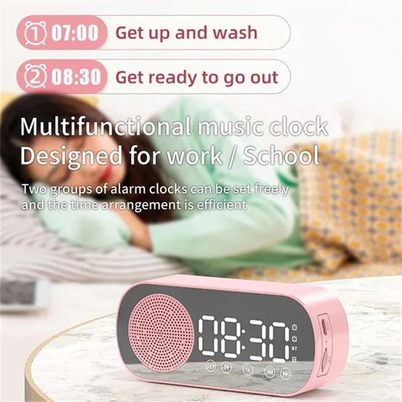 Wireless Bluetooth Speaker Clock Dual Alarm Support TF Card FM - TikTok ...