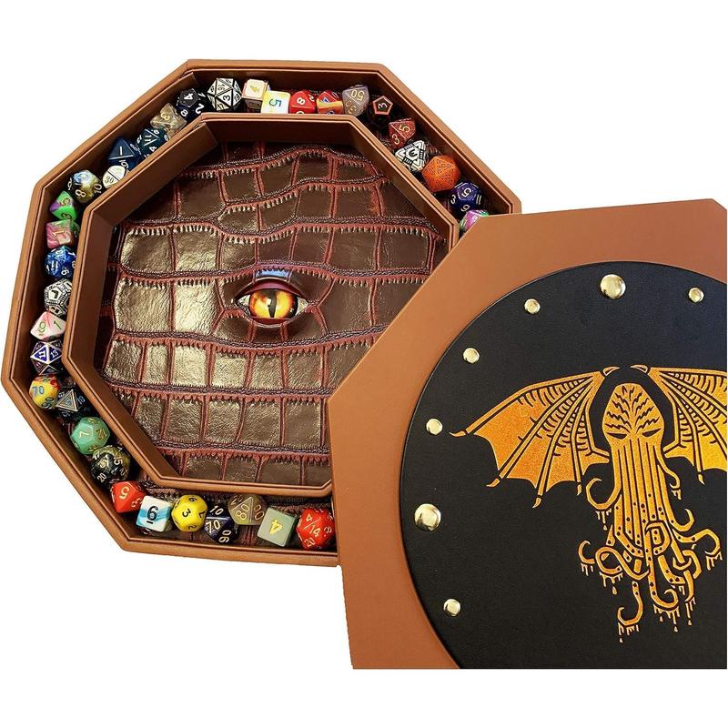Eye Extra Large Dice Tray Octagon with Lid and Dice Staging Area ...