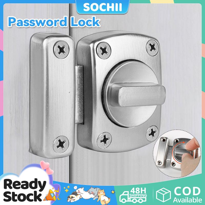 Rotate Bolt Latch Zinc Alloy Security Door Slide Lock Password - TikTok ...