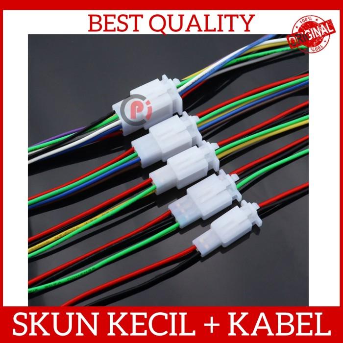 Soket Skun Kecil Socket Sambung 2 3 4 6 Pin Plus Kabel Bintik Motor Set ...