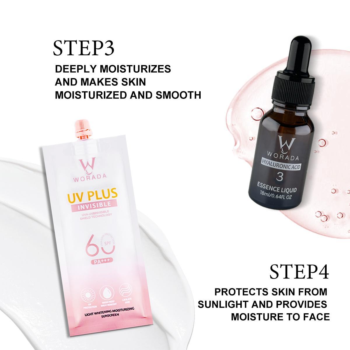 WORADA Whitening Skin Renewal Set UV Plus New Upgraded Whitening ...