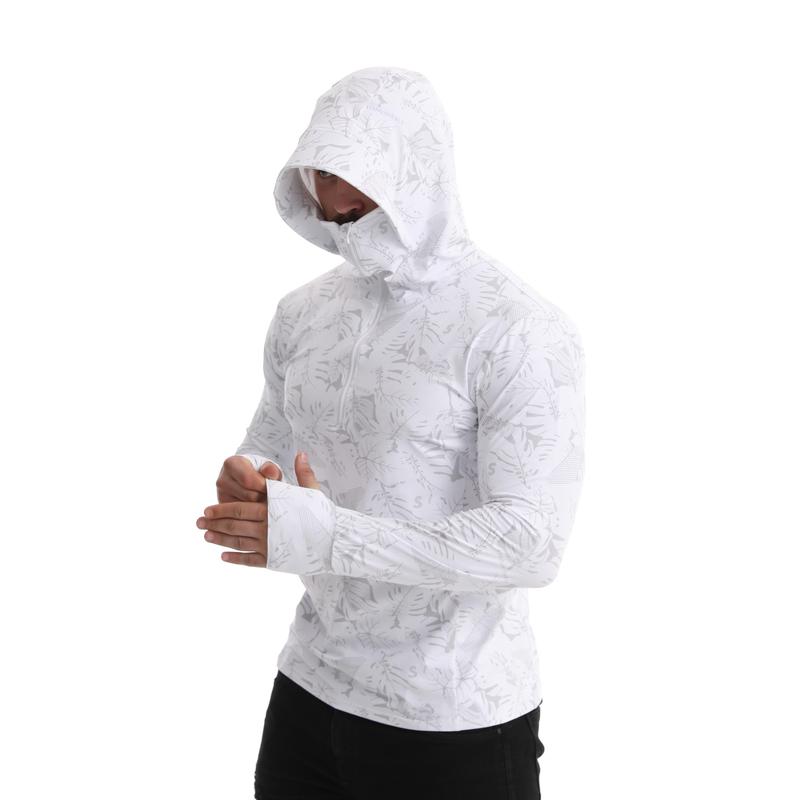 Men'S Camouflage Hooded Jacket, Ice Sliky Fiber Knit Fabric, - TikTok Shop