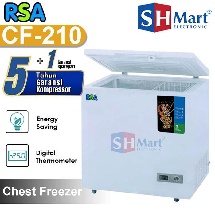 HARGA PROMO CHEST FREEZER RSA CF210 / FREEZER BOX CF 210 200 LITER ...