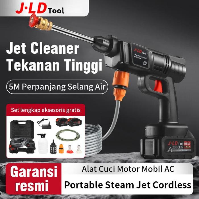 Promo JLD 88V Alat Cuci Motor Mobil AC Fullset Tekanan Tinggi Jet ...