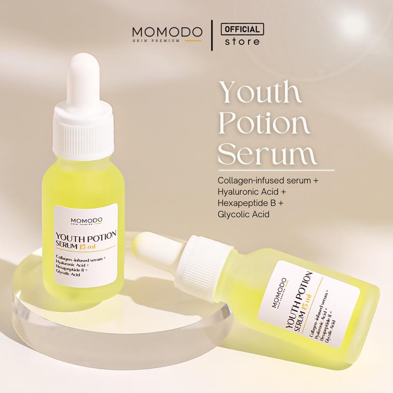 MOMODO Youth Potion Serum with Collagen Hyalunoric Acid Glycolic ...