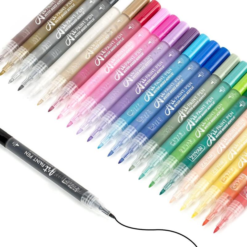 Pens, Extra Fine, 24 Colors, Permanent & Ink, AP Certified, Works on ...