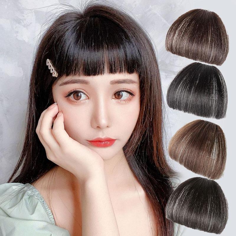 10cm Eyebrow Bangs Wig Female Natural Real Hair Fake Bangs Wig - TikTok ...