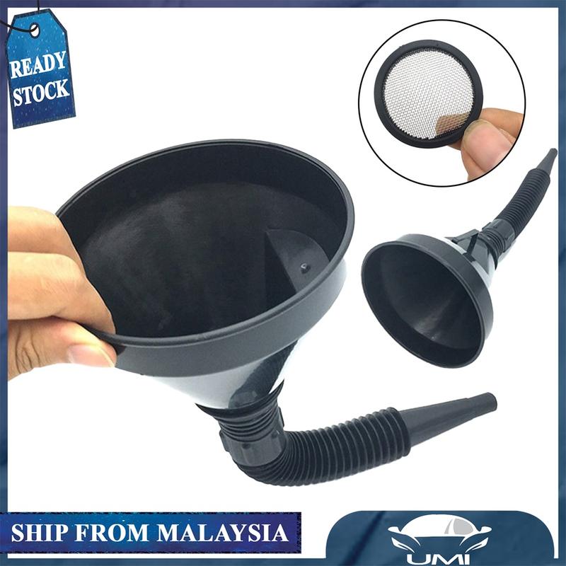 Car Funnel Flexible Hose Refuelling Filter Funnel Fuel Plastic - TikTok ...