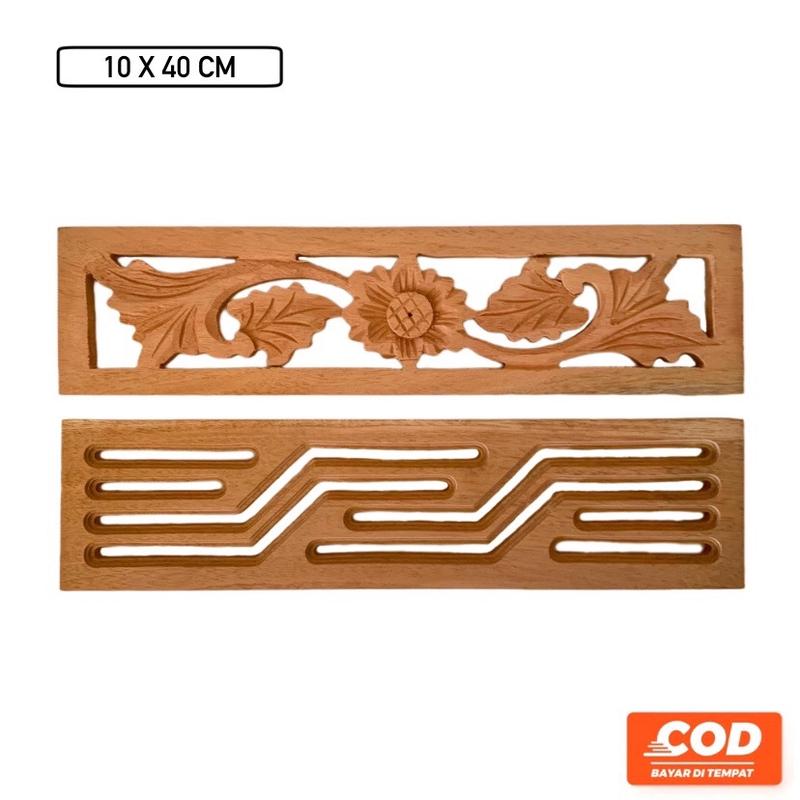 (10 x 40) Kepingan Loster Kayu Jati / Mahoni Bermotif Ventilasi - Shop ...