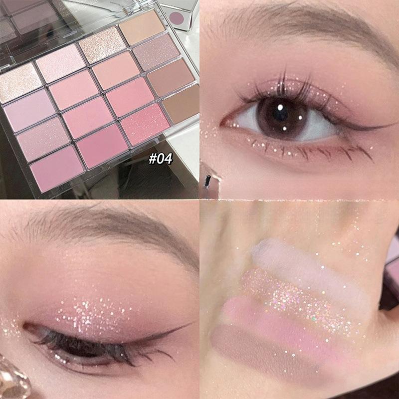 Cappel 16 Color Eye Shadow Shimmer Matte Crouching Silkworm Brightening ...