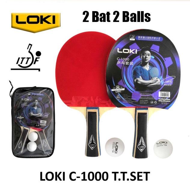 LOKI C-1000 Table Tennis Set 2Bats + 2Balls (ITTF) - TikTok Shop Malaysia