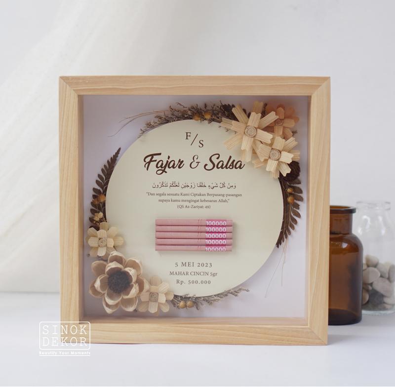 Bingkai Mahar Pernikahan Rustic - Shop | Tokopedia