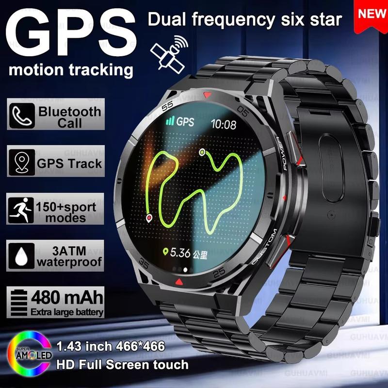 2025 New Military Outdoor GPS Smart Watch Men 1.43'' AMOLED Screen ...