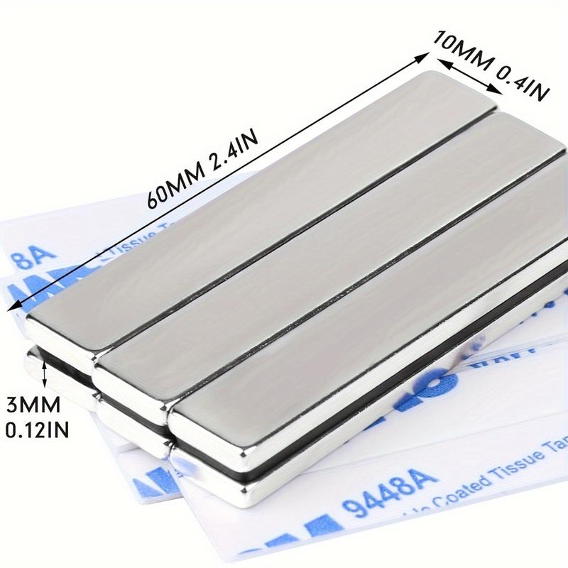 6/12/16pcs Extra-Large Neodymium Strip Magnets - Unbeatable Strength ...
