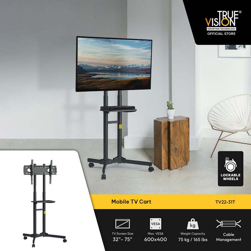 True Vision Mobile TV Cart For 32"-75" - TikTok Shop Philippines