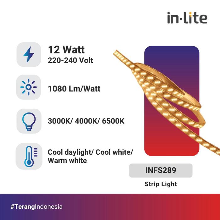 Jual in-Lite Lampu LED Strip Light INFS289 - 5 Meter - Warm White - 5 M ...