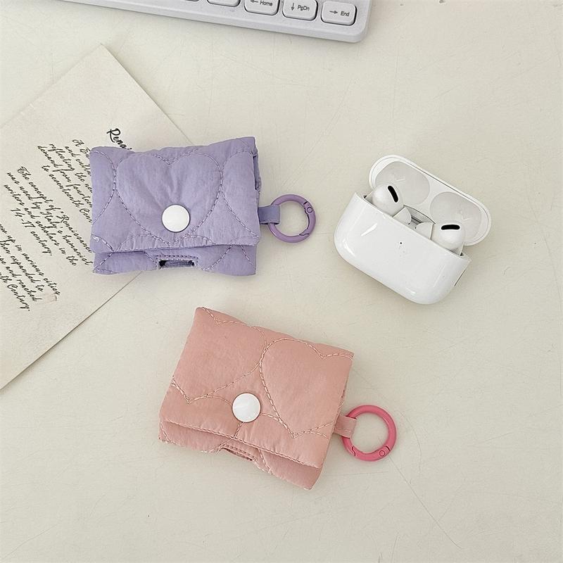 Cute with Buckle Earphone Bag Lightweight Soft Cloth Earphon - TikTok ...