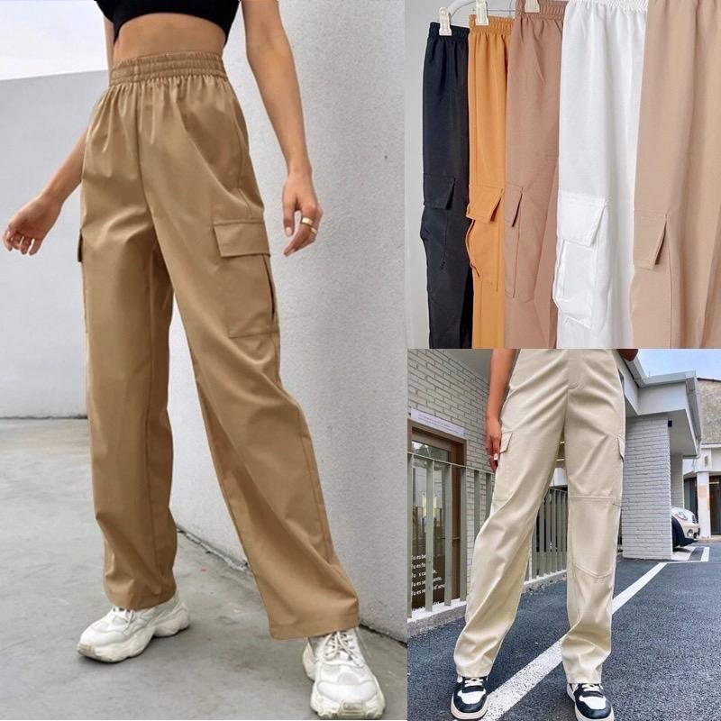 3pcs BUNDLE Cargo Pants Plain with side pocket - TikTok Shop Philippines