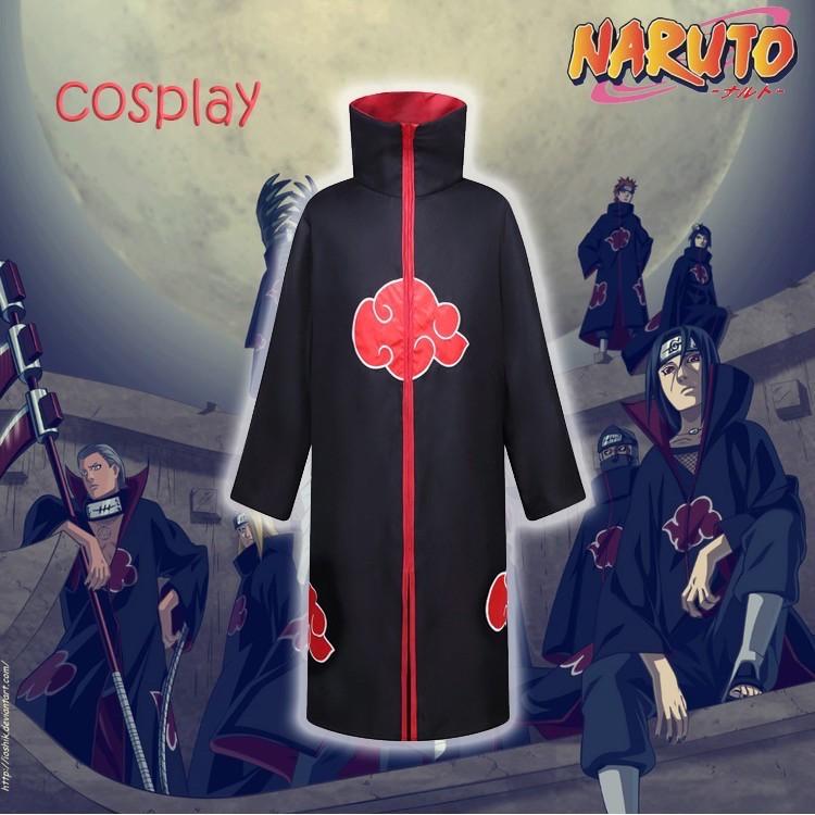 Naruto Costume Akatsuki Cloak Cosplay Sasuke Uchiha Cape Cosplay ...