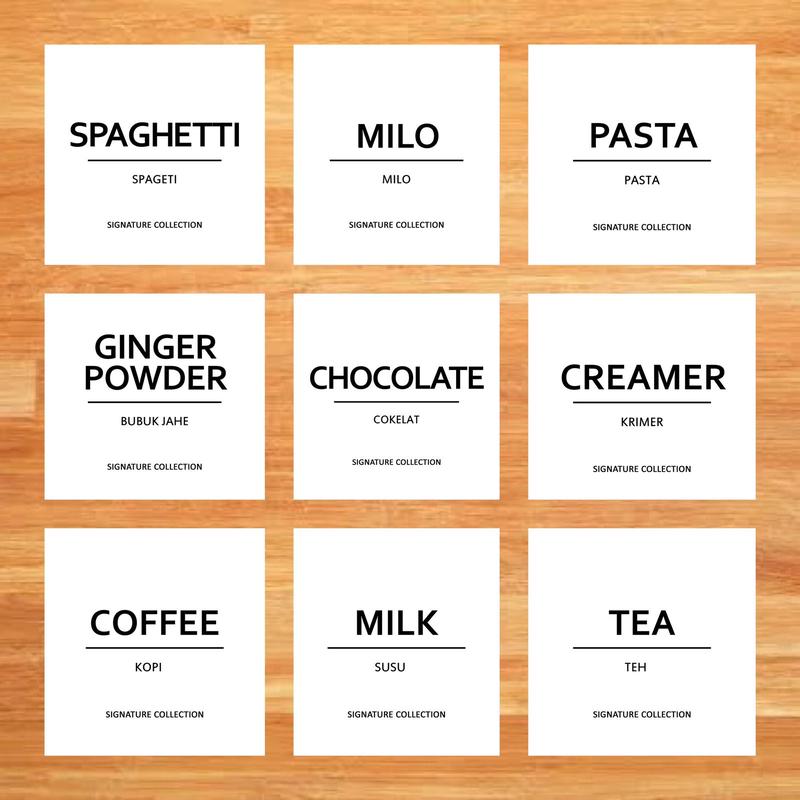 Sticker Vinyl 6x6cm Stiker Label Bumbu Dapur Gula Garam Tepung - Shop ...