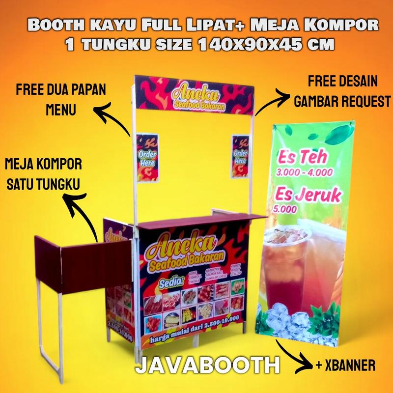 Booth Portable Kayu Meja Kompor 1 Tungku (140x50 cm) JB LV - Shop ...